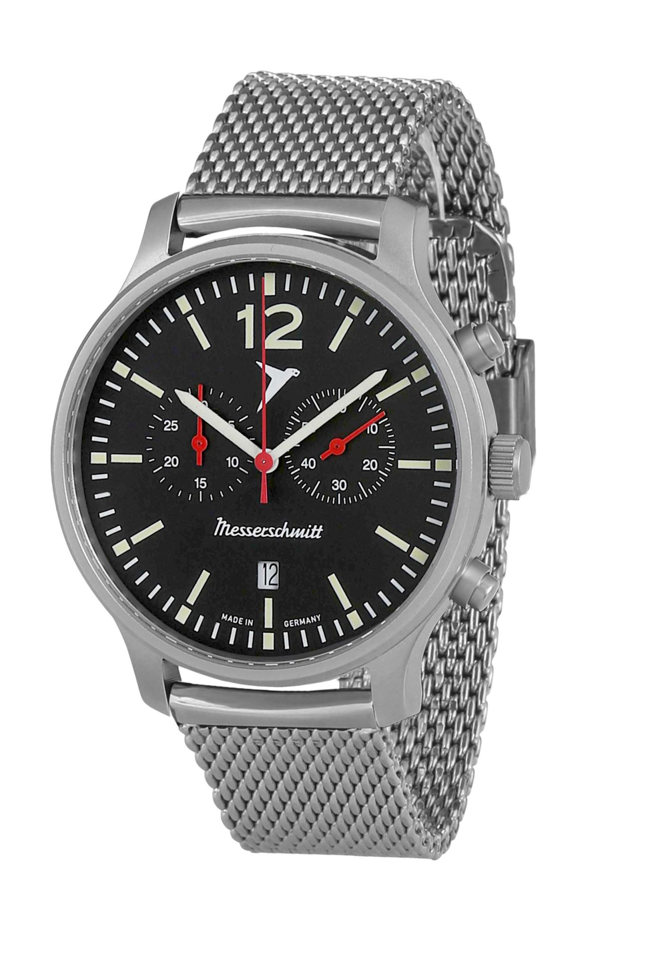MESSERSCHMITT functional chronograph with mesh band at Selva Online
